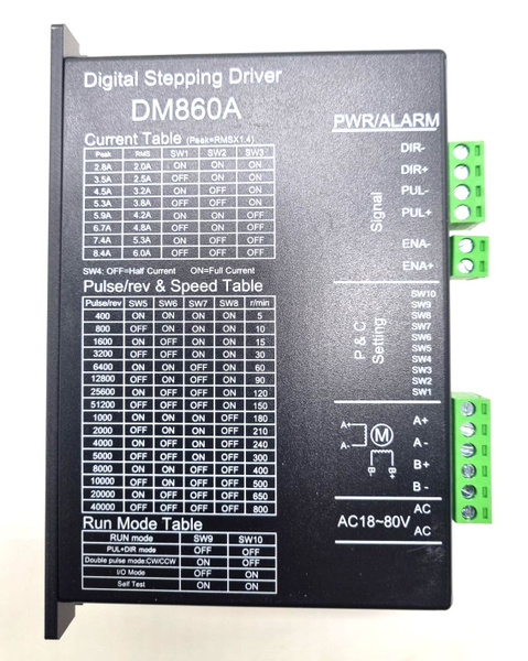 Драйвер шагового двигателя DM860A 7,2A/AC18-80В купить на OZON по низкой цене (1571625291)