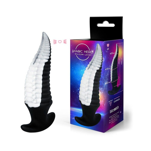 Bior toys Анальная пробка, белый, черный, 40 мм - купить с доставкой по выгодным ценам в ...