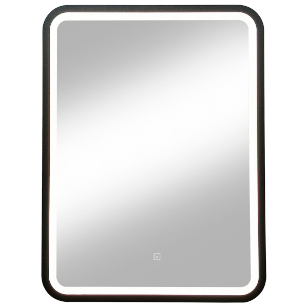 Зеркало для ванной КОНТИНЕНТ "Enjoy Black Led 60x80", 80 см х 60 см ...