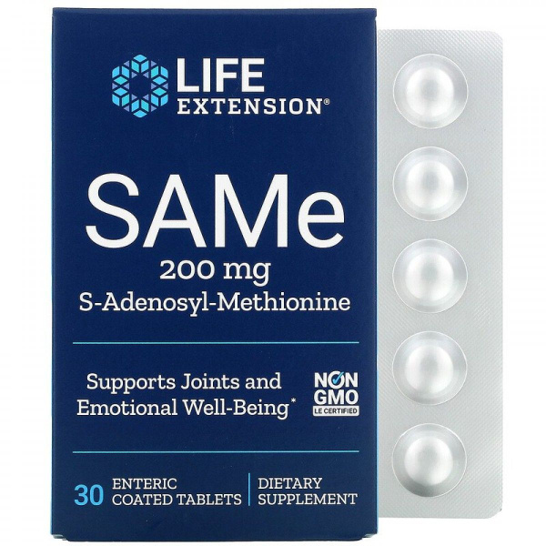 Life Extension SAMe 200 мг 30 кишечнорастворимых таб - купить с ...
