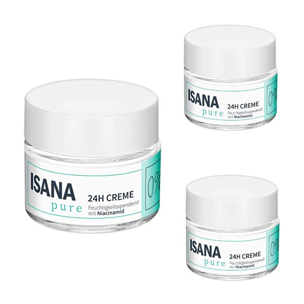 Isana 24H creme увлажняющий крем 3 шт по 50 мл - купить с доставкой по ...