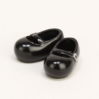Туфли для кукол Obitsu Rounded Shoes with Magnet Black (черные, с ...