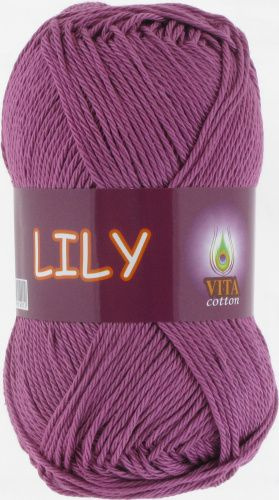 Пряжа Lily (Vita cotton),цвет 1628 сирень, 5 мотков, 50гр/12м,100% ...
