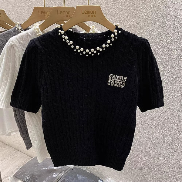 Футболка Miu Miu размер 42 44 цвет черный кристалл полиэстер купить по выгодной цене в