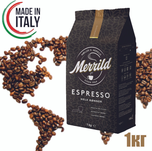 Кофе зерновой Merrild Espresso, 1000 гр - купить с доставкой по ...