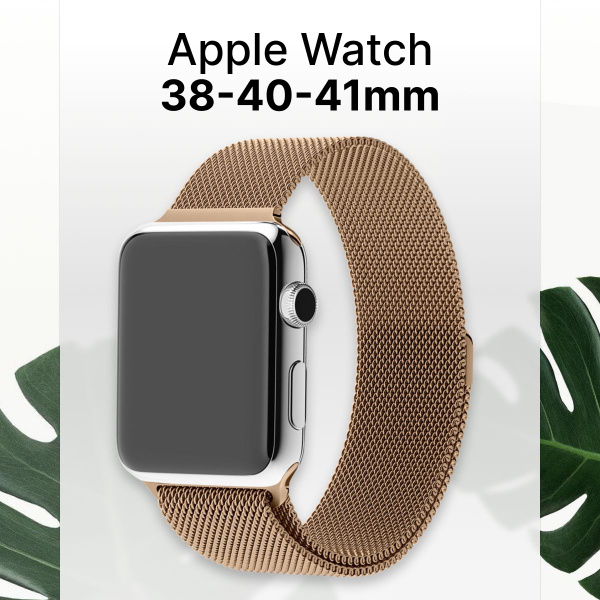 Ремешок для смарт часов Apple Watch series 1-9 и SE 38-41 Миланская ...