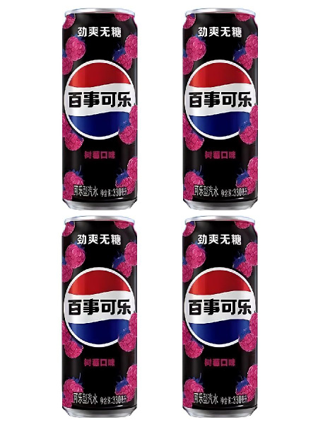 Газированный напиток Pepsi Zero Sugar Raspberry Малина, 330 мл х 4 шт ...