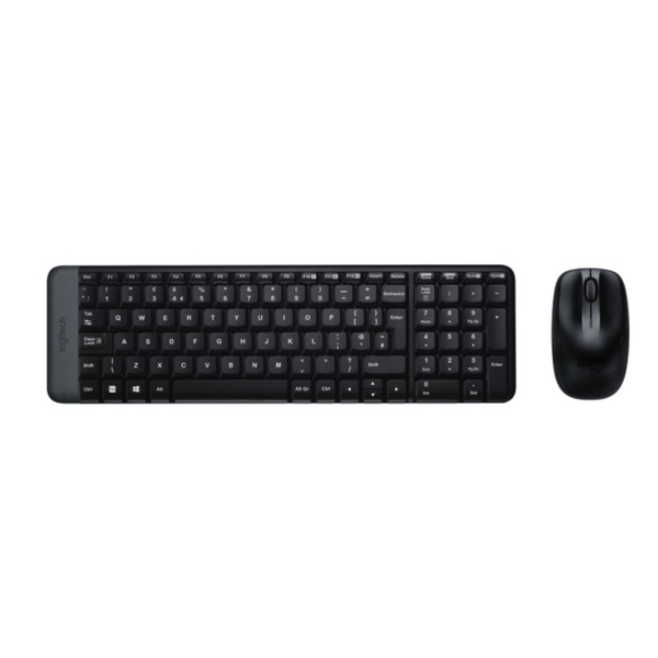 Комплект кл-ра+мышь беспров. Logitech MK220 black (с кириллицей, USB ...