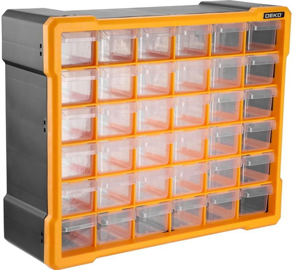 Ящик для инструментов DEKO 14 х 40 х 32 см, 36 секц., 1 шт., Пластик ...