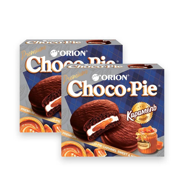 Orion Печенье Choco Pie Dark Caramel / Карамель, 360 г х 2 шт - купить ...