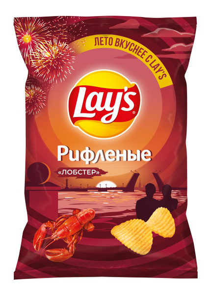 Чипсы Lay's рифленые Лобстер, 140г, 3 шт. - купить с доставкой по ...