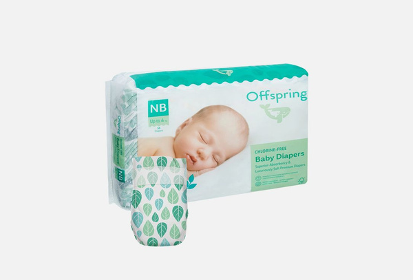 Подгузники Offspring 2-4 кг, листочки, 56 мл - купить с доставкой по ...