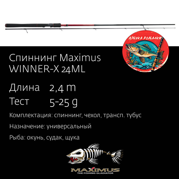 Спиннинг Maximus Winner-X, от 5 гр купить по выгодным ценам в интернет ...