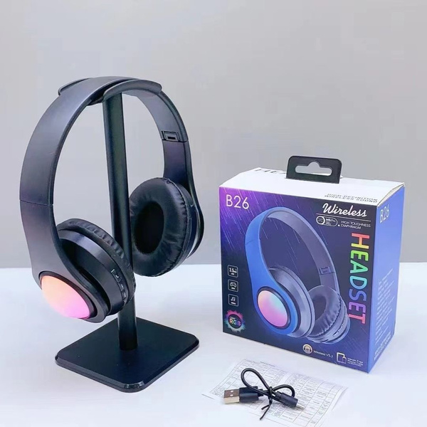 Характеристики наушники беспроводные,Беспроводные RGB B26,для ПК ...