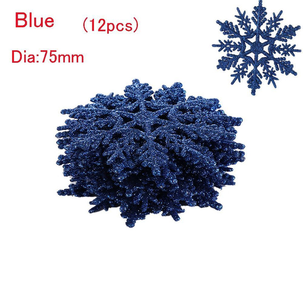 12Pcs 7.5cm Блеск Снежинка купить c доставкой на OZON по низкой цене ...