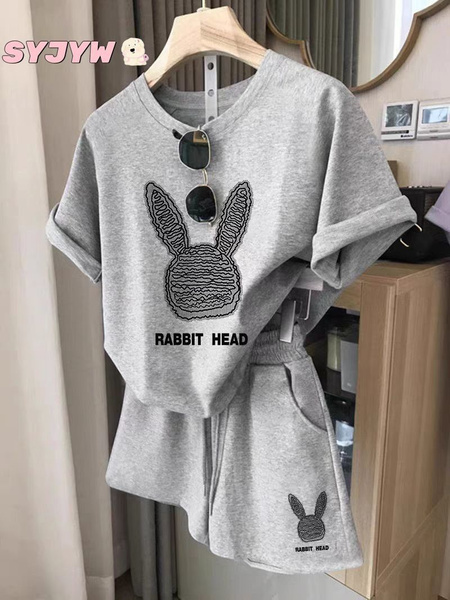 Комплект одежды Женский SYJWY Повседневный серый, размер 52 Полиэстер SUP-серфинг Логотип ...