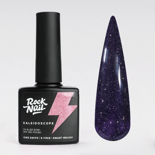 Rock Nail, Светоотражающий гель-лак Kaleidoscope 286 Midnight Cowboy ...