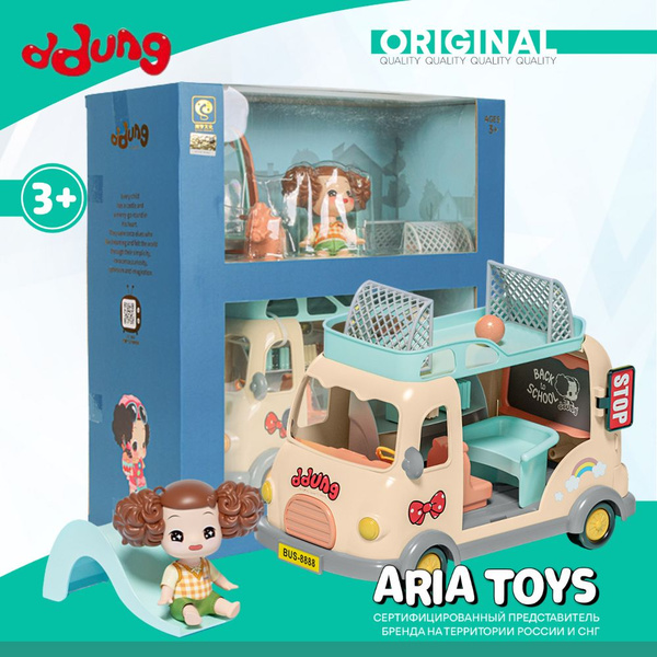 Игровой набор "Автофургон - Игровая площадка с Библиотекой" с куклой и аксессуарами DDUNG купить ...