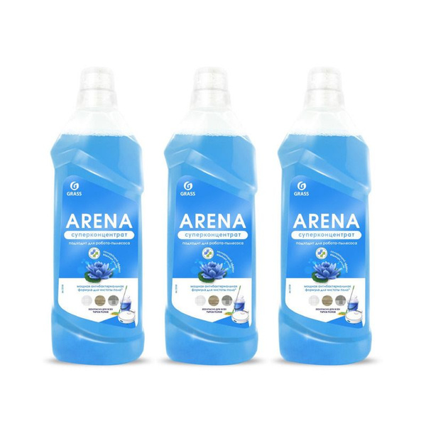 Grass Средство для мытья пола Arena Водяная лилия, 1 л, 3 шт - купить с ...