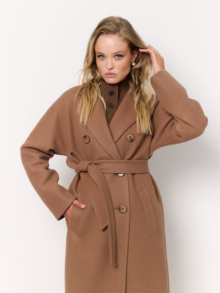 Пальто SEVINGIN, Демисезон, размер 48, цвет бежевый, Драп - купить по ...