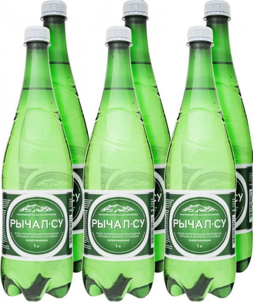 Рычал-Су Вода Минеральная Газированная 1000мл. 6шт - купить с доставкой ...