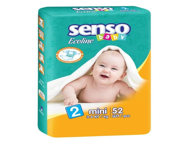 Senso Baby Ecoline Подгузники Mini 3-6 кг 52 шт купить на OZON по ...