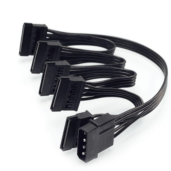 Кабель-переходник для питания жесткого диска Molex 4Pin IDE 1 к 5 SATA ...