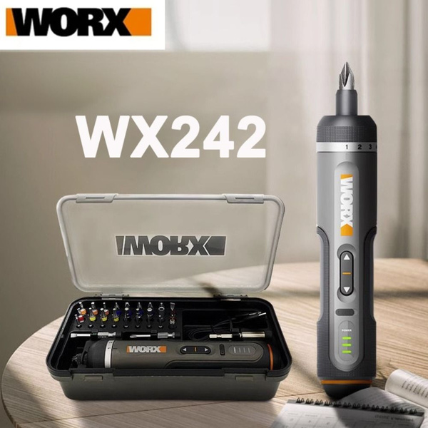 Worx WX242 Аккумуляторная отвертка 4В, 5 Нм, 2 Ач, с механическим ограничением момента - купить ...