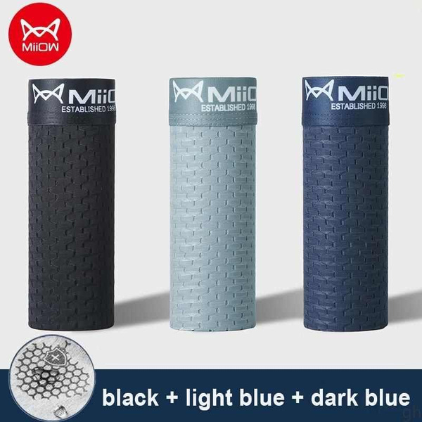 Трусы Мужской Miiow брифы Нейлон черный, темно-лазурный, размер 46, 48 Средняя Китай ...