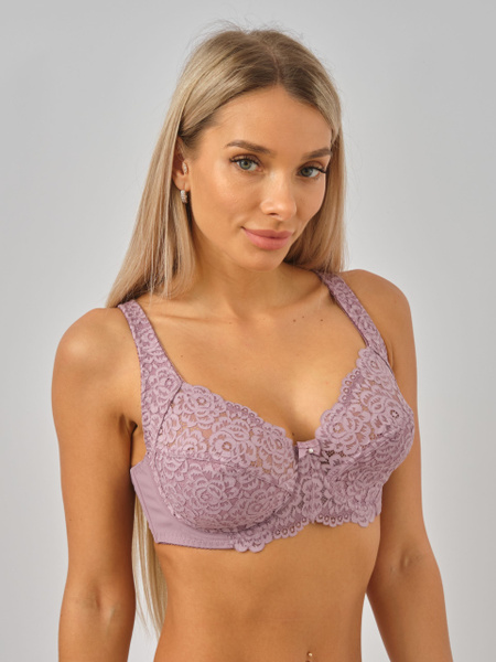 Бюстгальтер Женский Anfen мягкая чашка на каркасе, размер 90F сиреневый Повседневный Китай ...