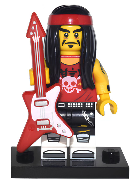 Минифигурка Lego Collectible Minifigures Gong & Guitar Rocker, The LEGO ...