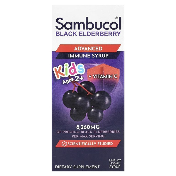 Sambucol, Сироп из черной бузины для детей, поддержка иммунитета ...