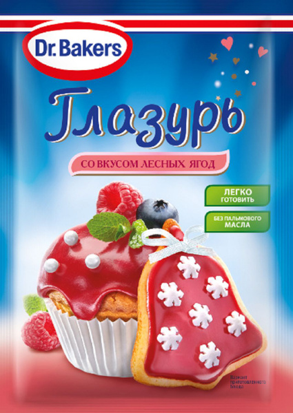 Декор для выпечки Dr.Bakers глазурь со вкусом лесных ягод, 90 г купить на OZON по низкой цене ...