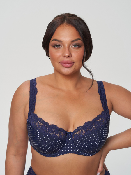 Бюстгальтер Женский BLISSENSE мягкая чашка на каркасе, на косточках, размер 75G синий ...