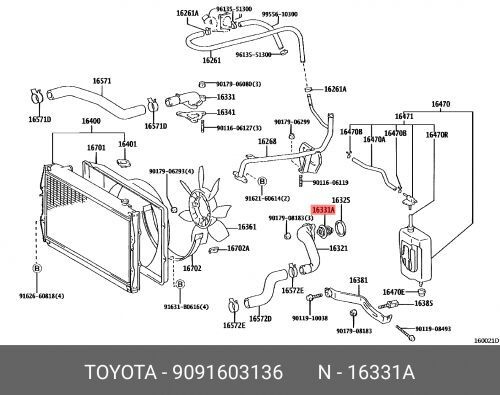 Термостат TOYOTA 9091603136 купить на OZON по низкой цене (1743850793)