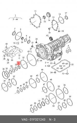 Манжетное уплотнение AUDI/VW - VAG (VW/Audi/Skoda/Seat) арт. 01F321243 ...