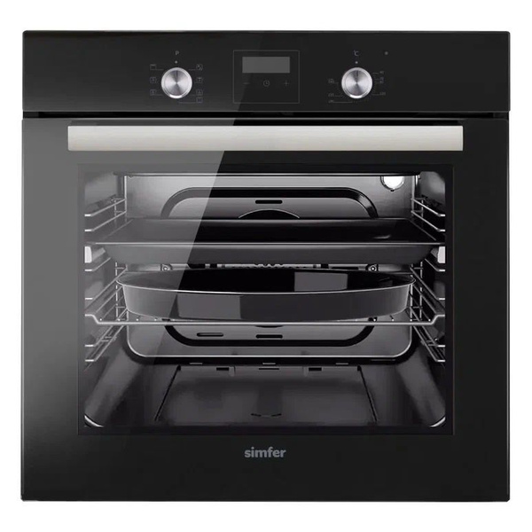 Электрический встраиваемый духовой шкаф Simfer B6EB56025 60см, 8 режимов работы (конвекция ...