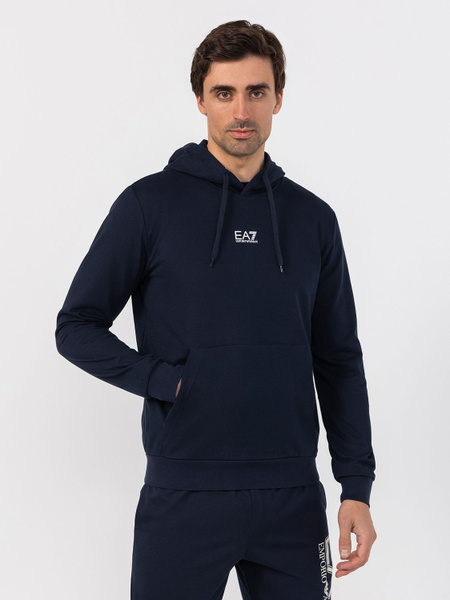 Свитшот Мужской EA7 темно-синий Хлопок, размер 50, 52 Камбоджа купить c доставкой на OZON по ...