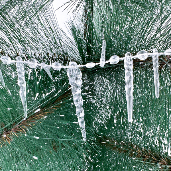 Сосульки на елку, прозрачные, бусы на елку новогодние, 150 см купить c ...