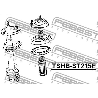 Пыльник амортизатора d21 с отбойником tshb-st215f FEBEST TSHB-ST215F ...