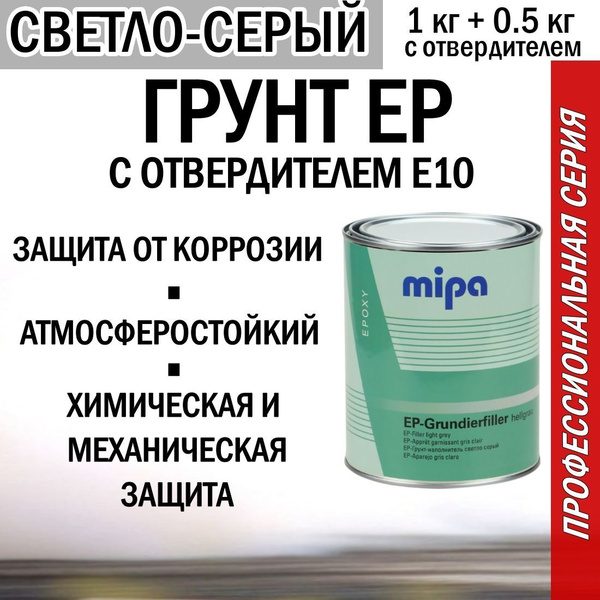 Грунт автомобильный эпоксидный Mipa 2К HS Grundierfiller EP 1 литр с ...