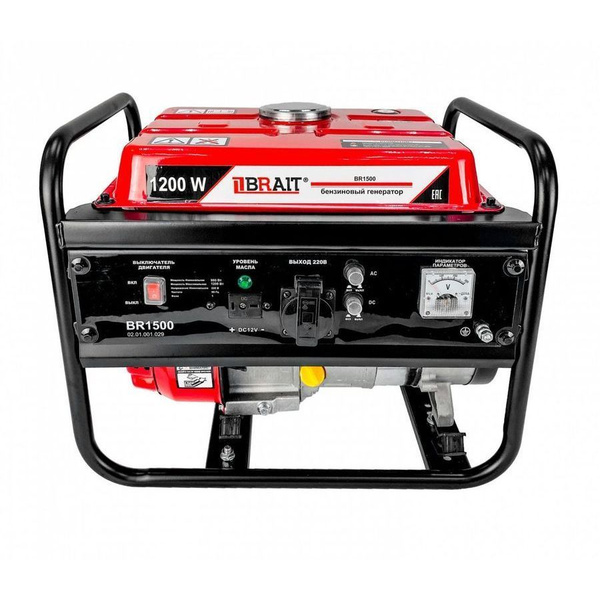 Генератор бензиновый BRAIT BR1500 1200 Вт, 220В, бензогенератор купить на OZON по низкой цене ...