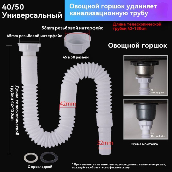 Вопросы и ответы о Гибкая труба для сифонa / гофрированная труба для ...