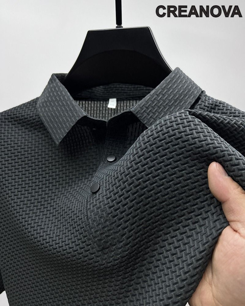Поло Мужской CREANOVA белый Короткий, размер 56 Политекс Повседневный Китай купить c доставкой ...