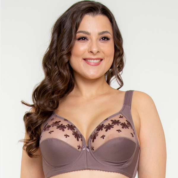 Бюстгальтер Женский Valeria Lingerie, размер 80F коричневый Полиамид, Лайкра Повседневный Россия ...