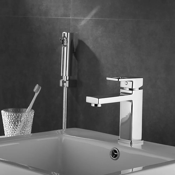 Смеситель для раковины с гигиеническим душем Shevanik S8271, хром купить на OZON по низкой цене ...