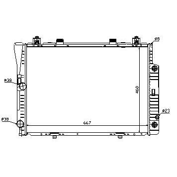 Радиатор охлаждения для Мерседес W140 1992-1999, Mercedes W140 радиатор ...