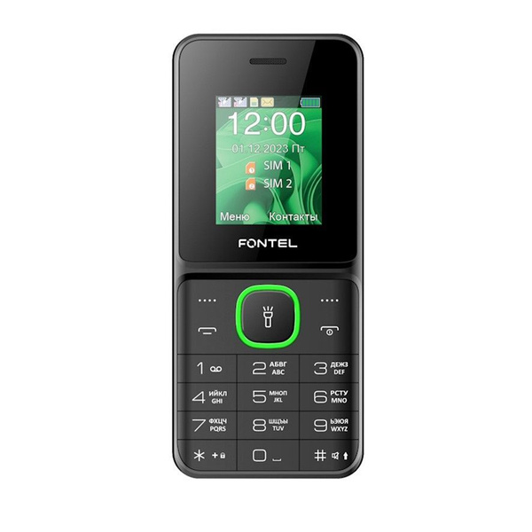 Сотовый телефон Fontel FP210 черно-зеленый купить на OZON по низкой ...