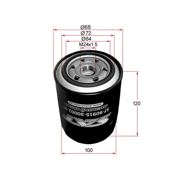 Фильтр масляный toyota 1hz,1kzte SAT ST-90915-30002-8T, oem ...
