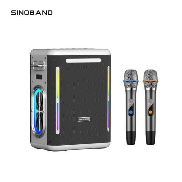 Микрофон караоке 2шт с колонкой, портативная караоке система, xdobo Party 1981 300Вт блютуз ...